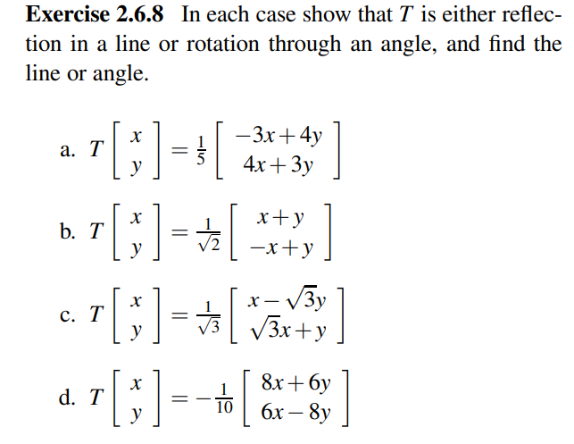 Solved Exercise 2.6.8 In each case show that T is either | Chegg.com