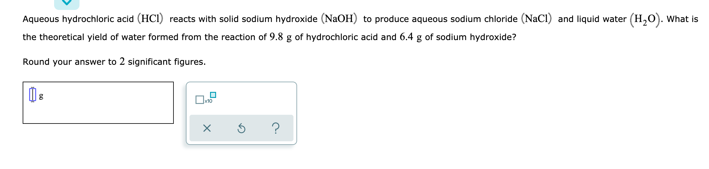 Solved Aqueous hydrochloric acid (HCI) reacts with solid | Chegg.com