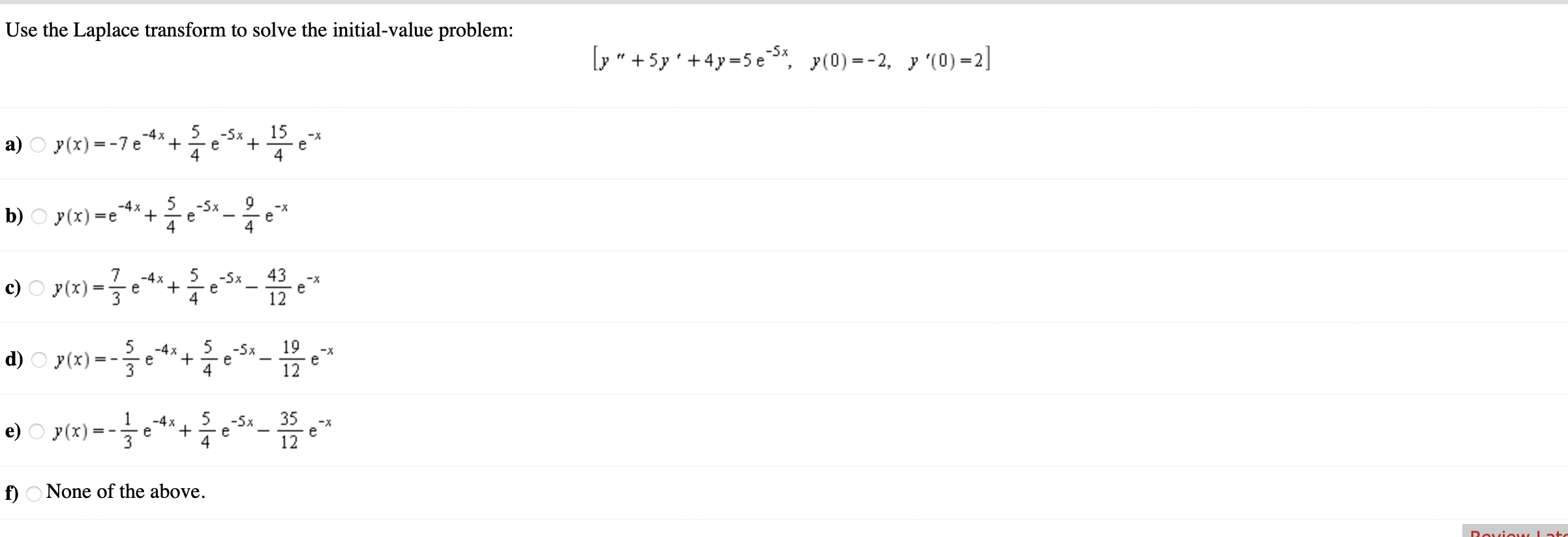 solved-use-the-laplace-transform-to-solve-the-initial-value-chegg