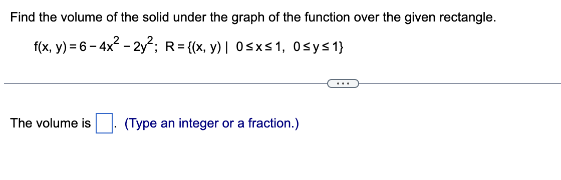 Solved Find the volume of the solid under the graph of the | Chegg.com