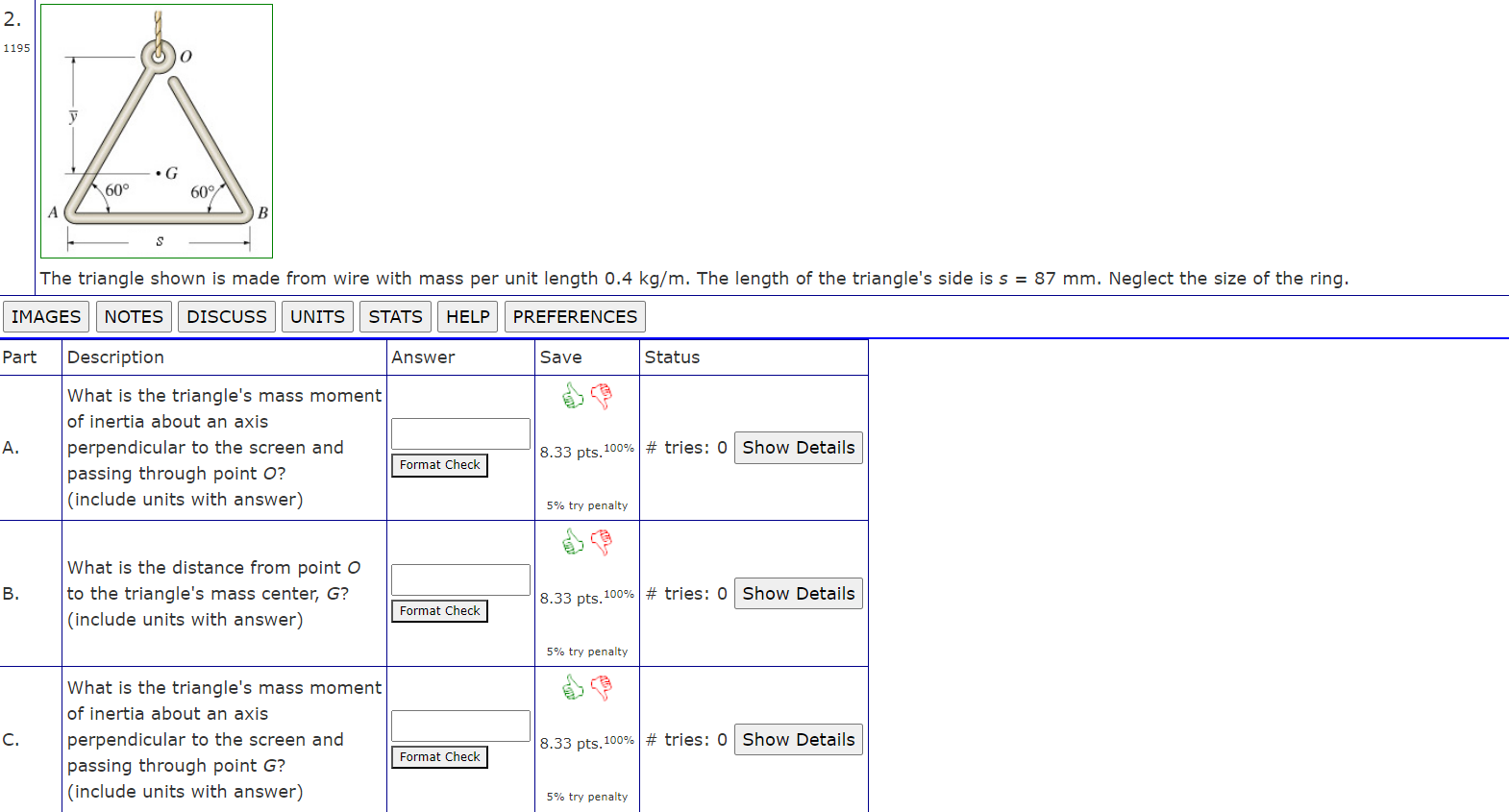Solved s=87 mm | Chegg.com