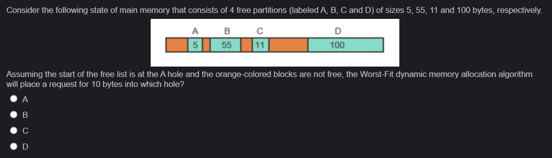 Solved Consider the following state of main memory that | Chegg.com