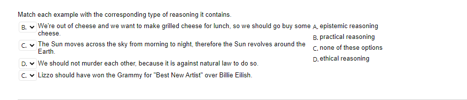 Solved Match each example with the corresponding type of | Chegg.com