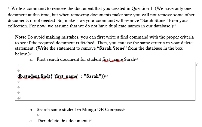 Solved Please use mongo db to answer the following question | Chegg.com