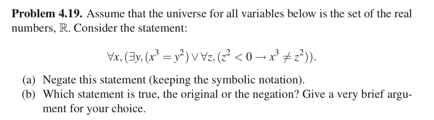 Solved Problem 4.19. Assume that the universe for all | Chegg.com