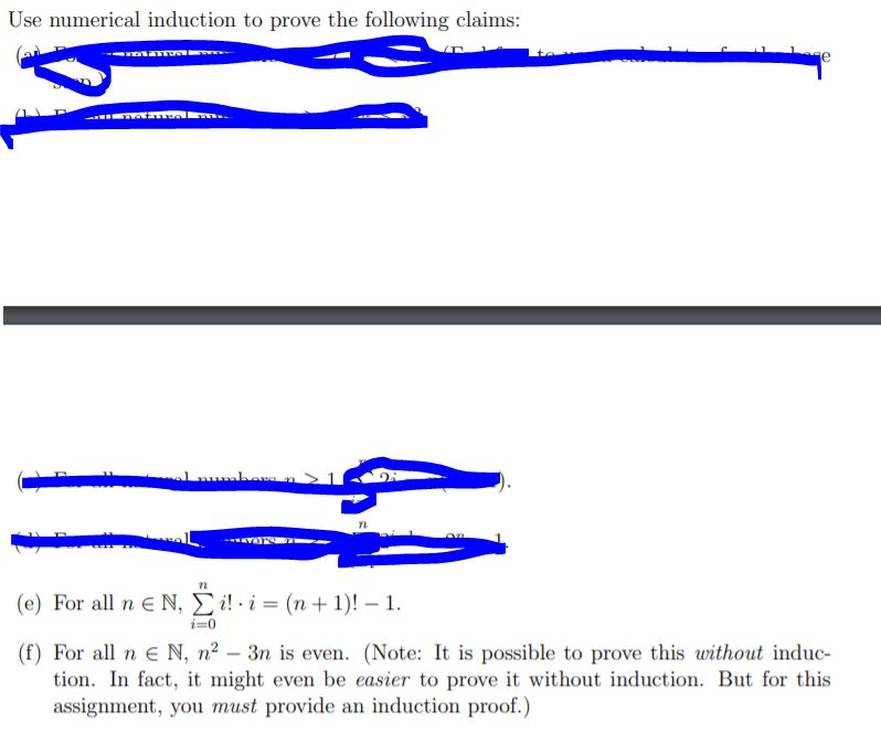 Solved Use numerical induction to prove the following | Chegg.com