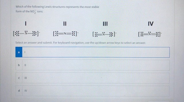 Solved Which of the following Lewis structures represents | Chegg.com