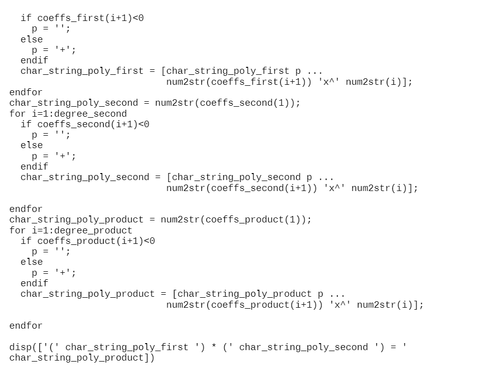 % writing a double For loop % % This program will | Chegg.com