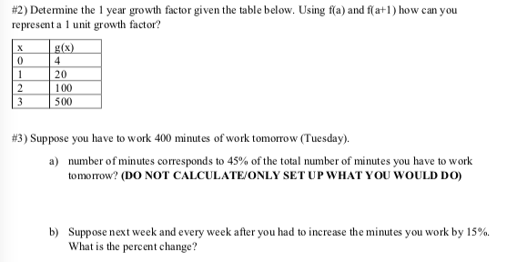Solved #2) Determine the 1 year growth factor given the | Chegg.com