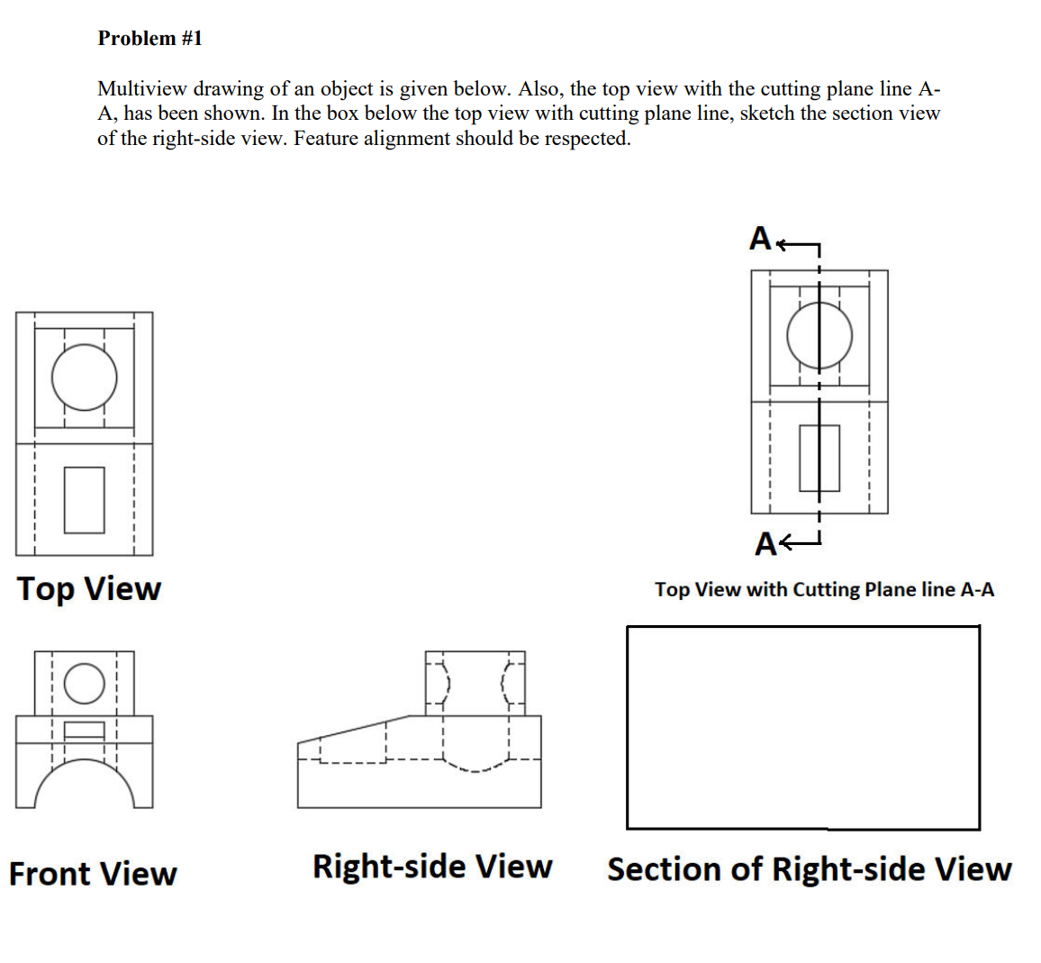 Solved Multiview drawing of an object is given below. Also, | Chegg.com