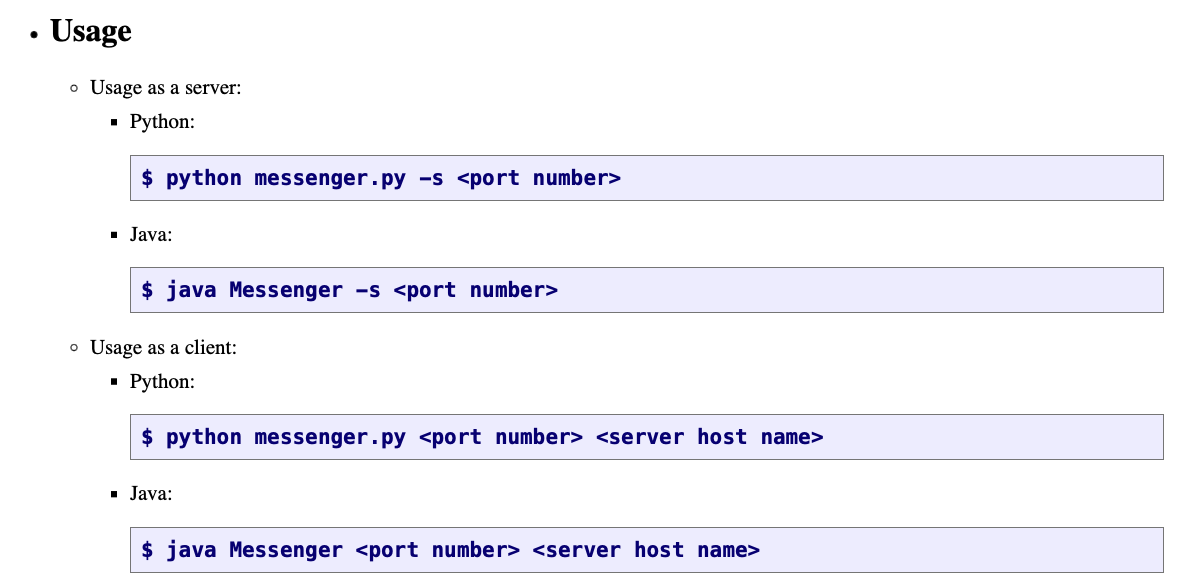 Solved - Functionality You are to create a direct messenger | Chegg.com