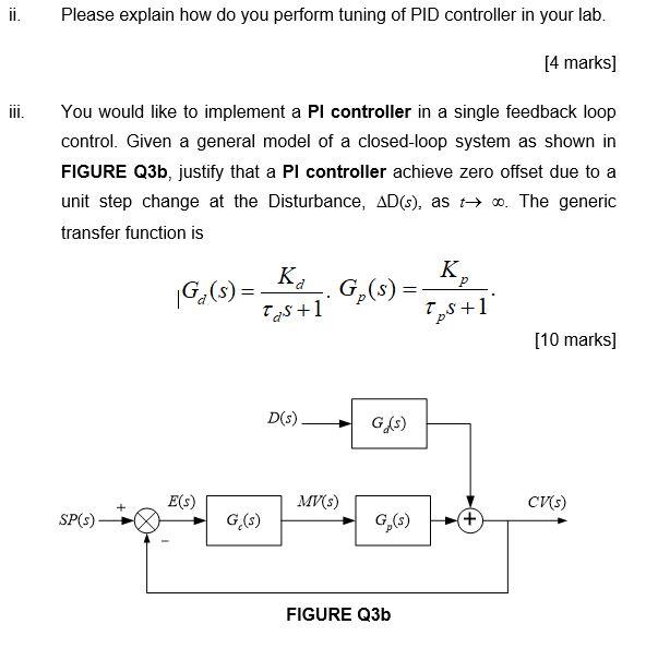 Solved ii. Please explain how do you perform tuning of PID | Chegg.com