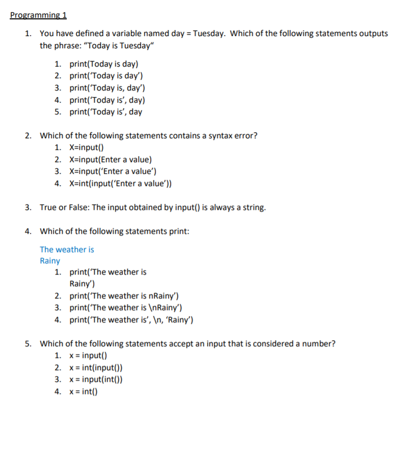 Solved Programming 1 1 You Have Defined A Variable Named 1359