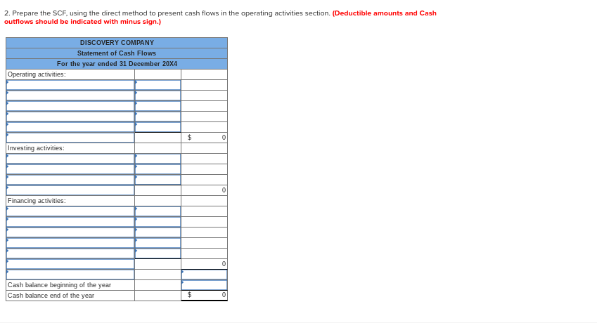 Solved Financial statements for Discovery Company follow: | Chegg.com