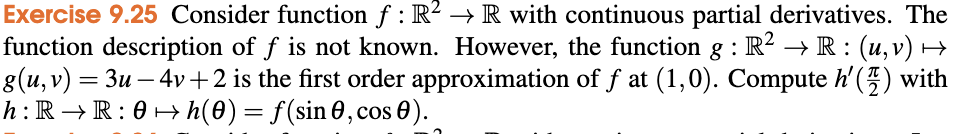 Solved Exercise 9.25 Consider function f:R2→R with | Chegg.com
