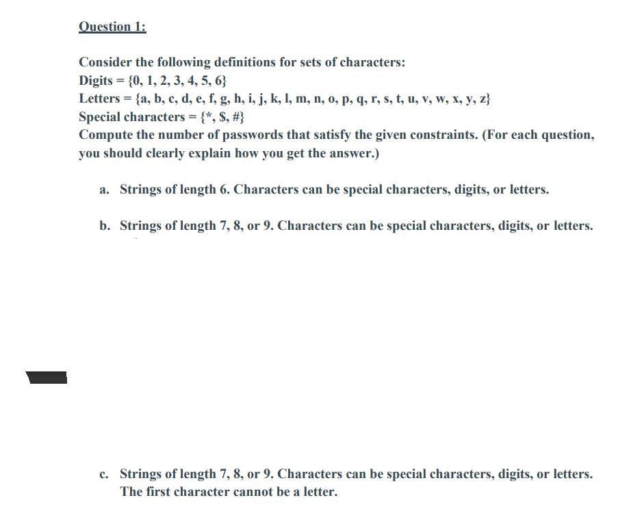 Solved Consider the following definitions for sets of | Chegg.com