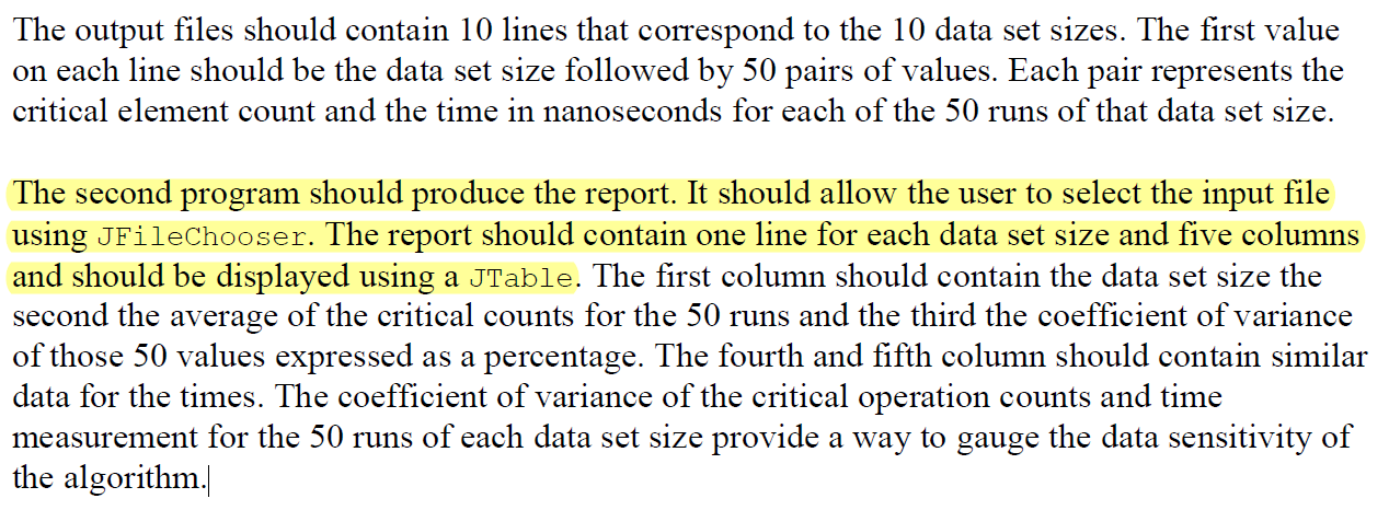 Solved CMSC 451 Project 1 The first project involves | Chegg.com