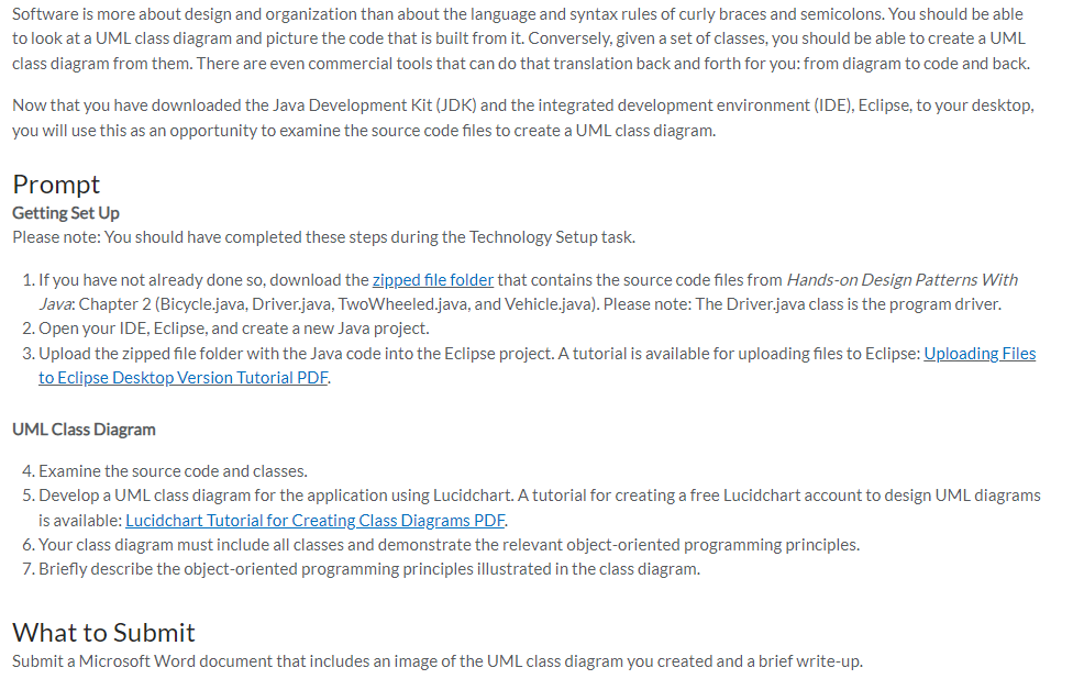 Solved D Bicycle.java D Driver.java D TwoWheeled.java D | Chegg.com