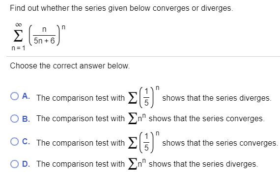 Solved Find out whether the series given below converges or | Chegg.com