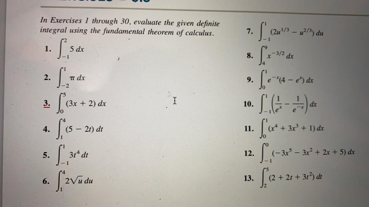 Solved In Exercises 1 through 30, evaluate the given | Chegg.com