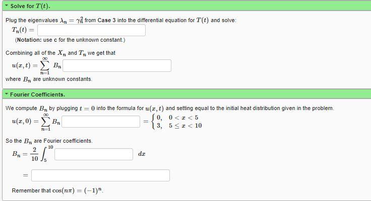 Solved We will solve the heat equation ut = 3 , 0 0 with | Chegg.com