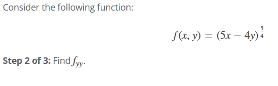 Solved Consider the following function: f(x,y)=(5x−4y)45 | Chegg.com