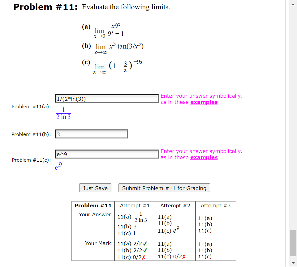 Solved Evaluate the following limits. ﻿Please show the steps | Chegg.com