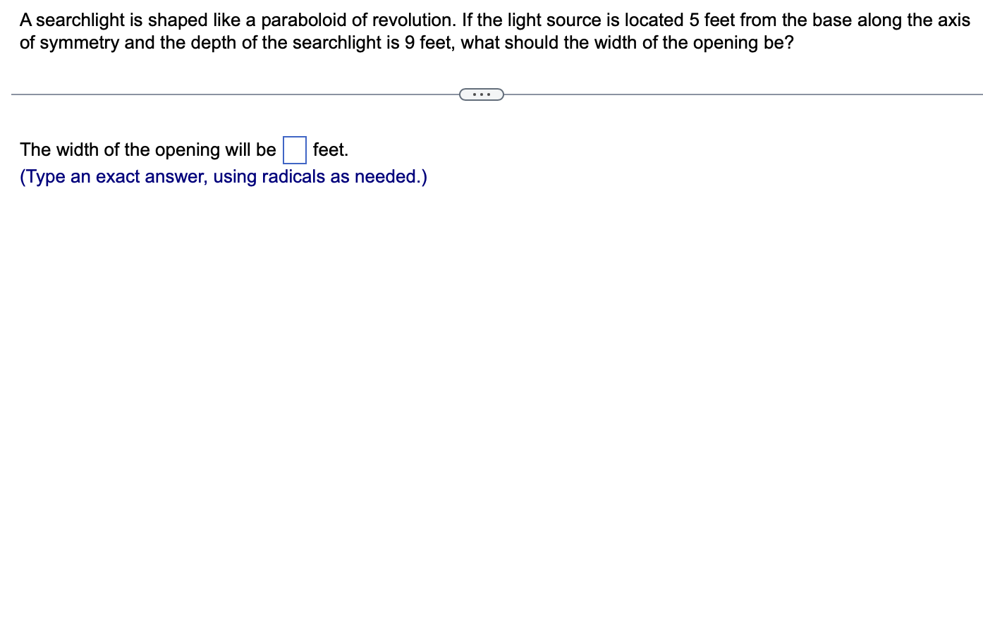Solved A searchlight is shaped like a paraboloid of | Chegg.com