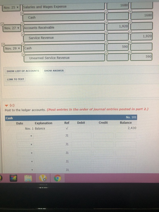 Solved Problem 3-5A (Part Level Submission) On November 1, | Chegg.com