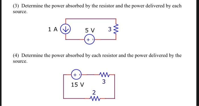 Solved (3) Determine the power absorbed by the resistor and | Chegg.com