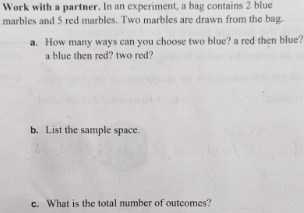 Solved Work with a partner. In an experiment, a bag contains | Chegg.com