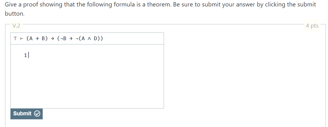 Solved Give a proof showing that the following formula is a | Chegg.com