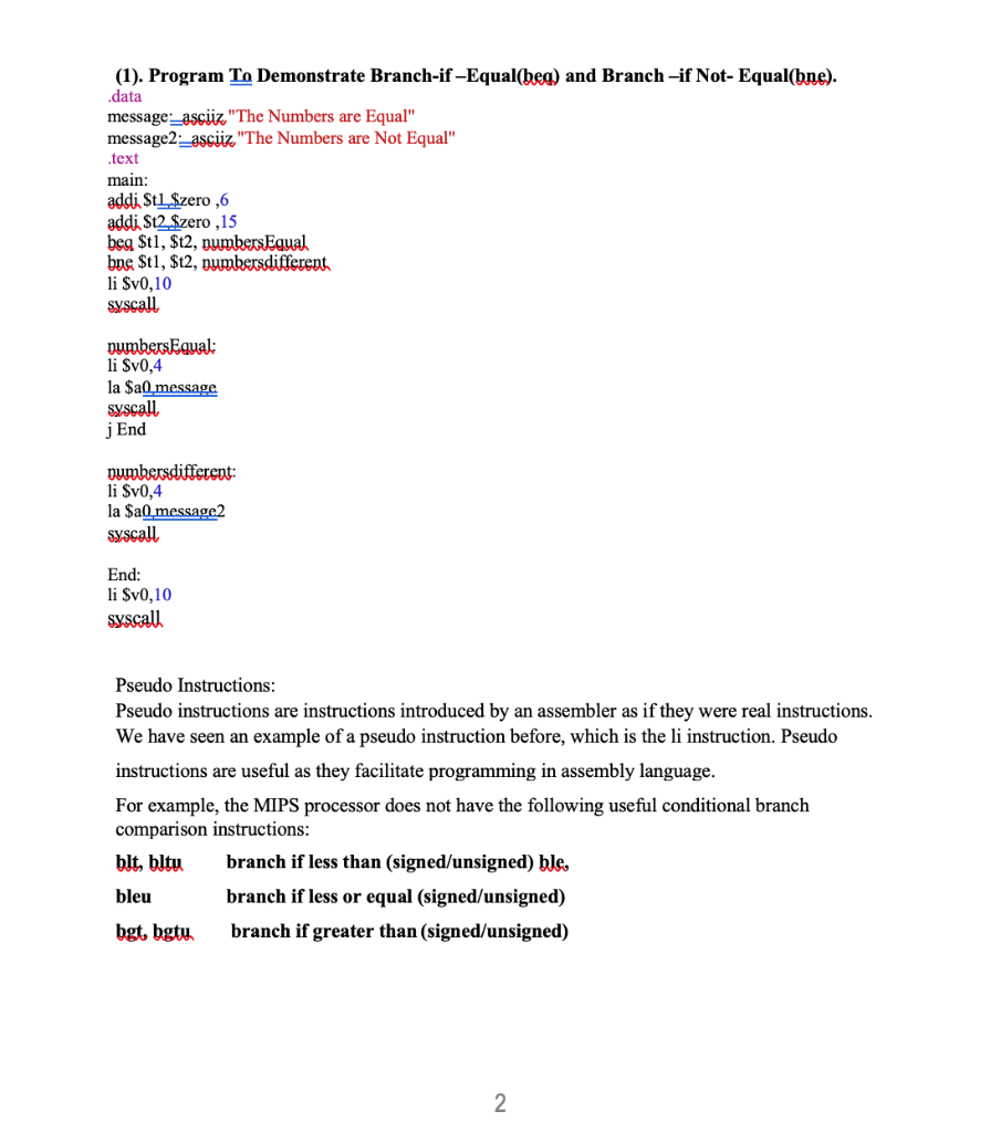 Solved Computer Architecture Lab 5– MIPS Flow Control | Chegg.com