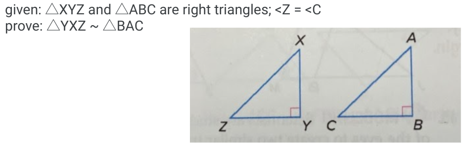 Solved given: AXYZ and AABC are right triangles; | Chegg.com