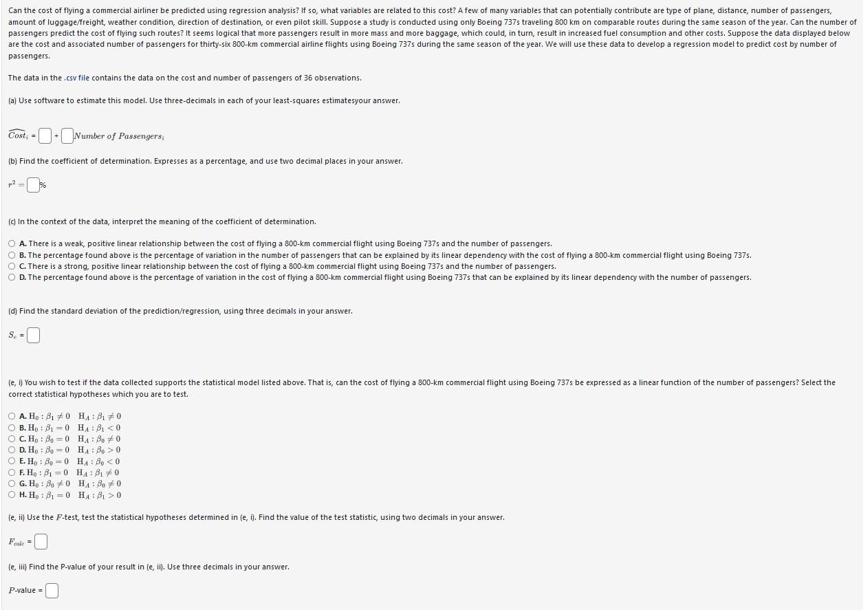 Solved passengers. The data in the . csv file contains the | Chegg.com