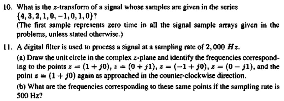 Solved 10. What is the z-transform of a signal whose samples | Chegg.com