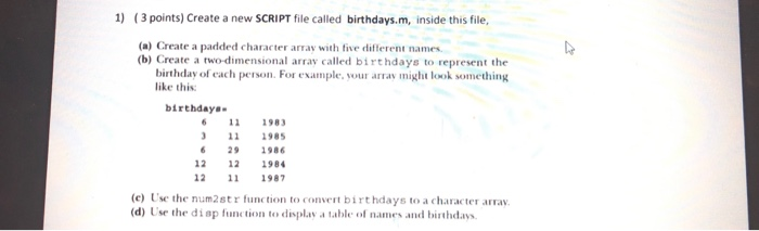 Solved (3 points) Create a new SCRIPT file called | Chegg.com
