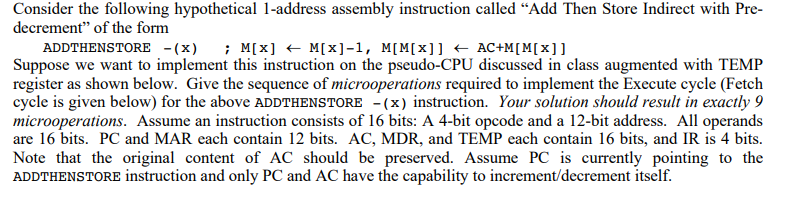 Solved Consider the following hypothetical 1-address | Chegg.com