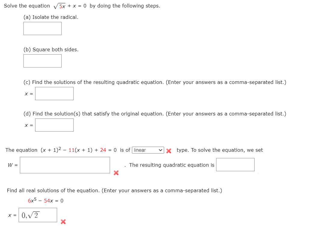 Solved Solve The Equation 5x X 0 By Doing The Following Chegg solved-solve-the-equation-5x-x-0-by-doing-the-following-chegg
