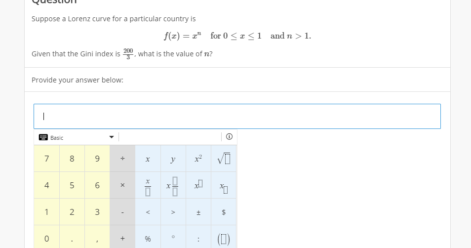 Solved Suppose a Lorenz curve for a particular country is | Chegg.com