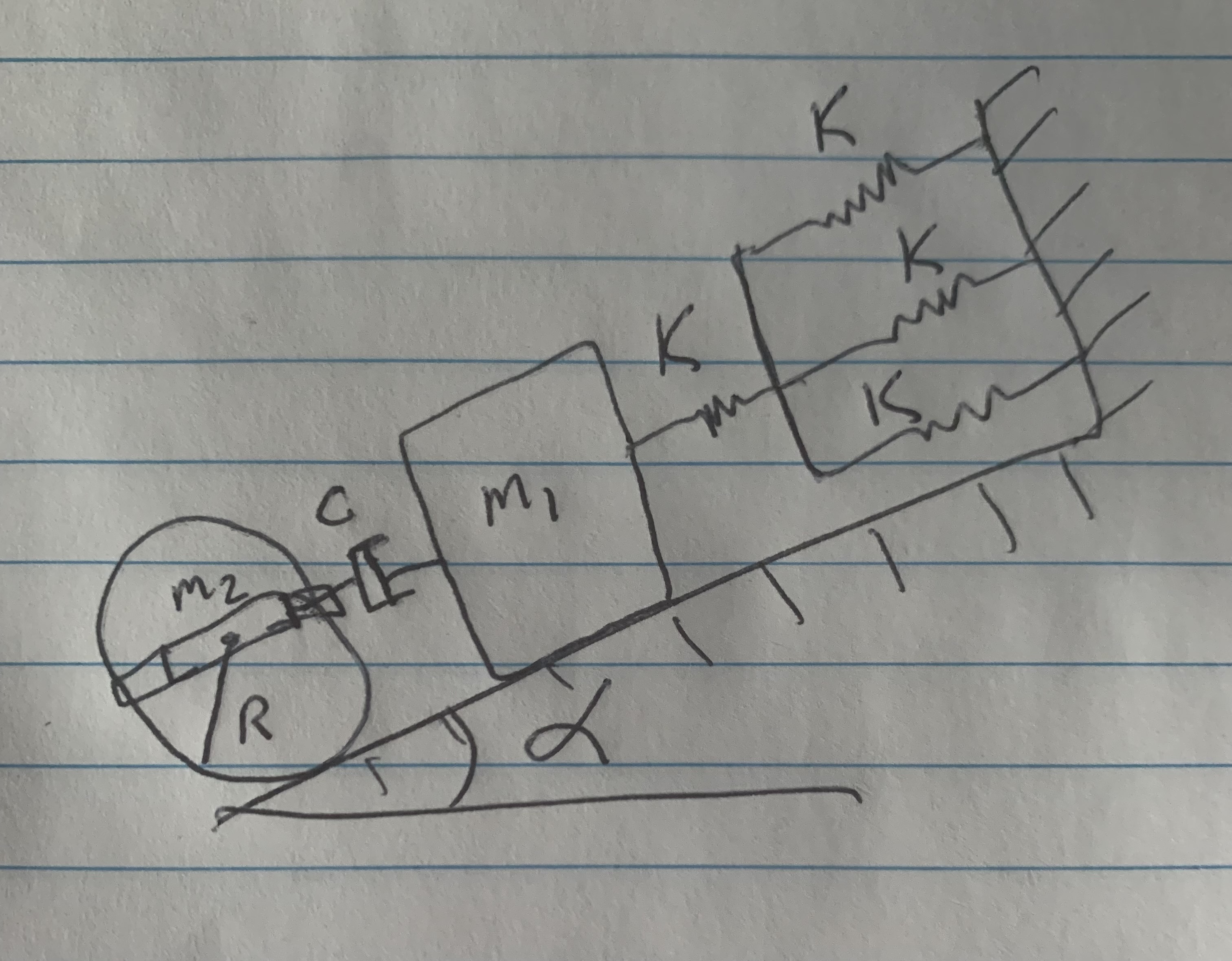 Solved System in Question: 4 springs (in series and | Chegg.com