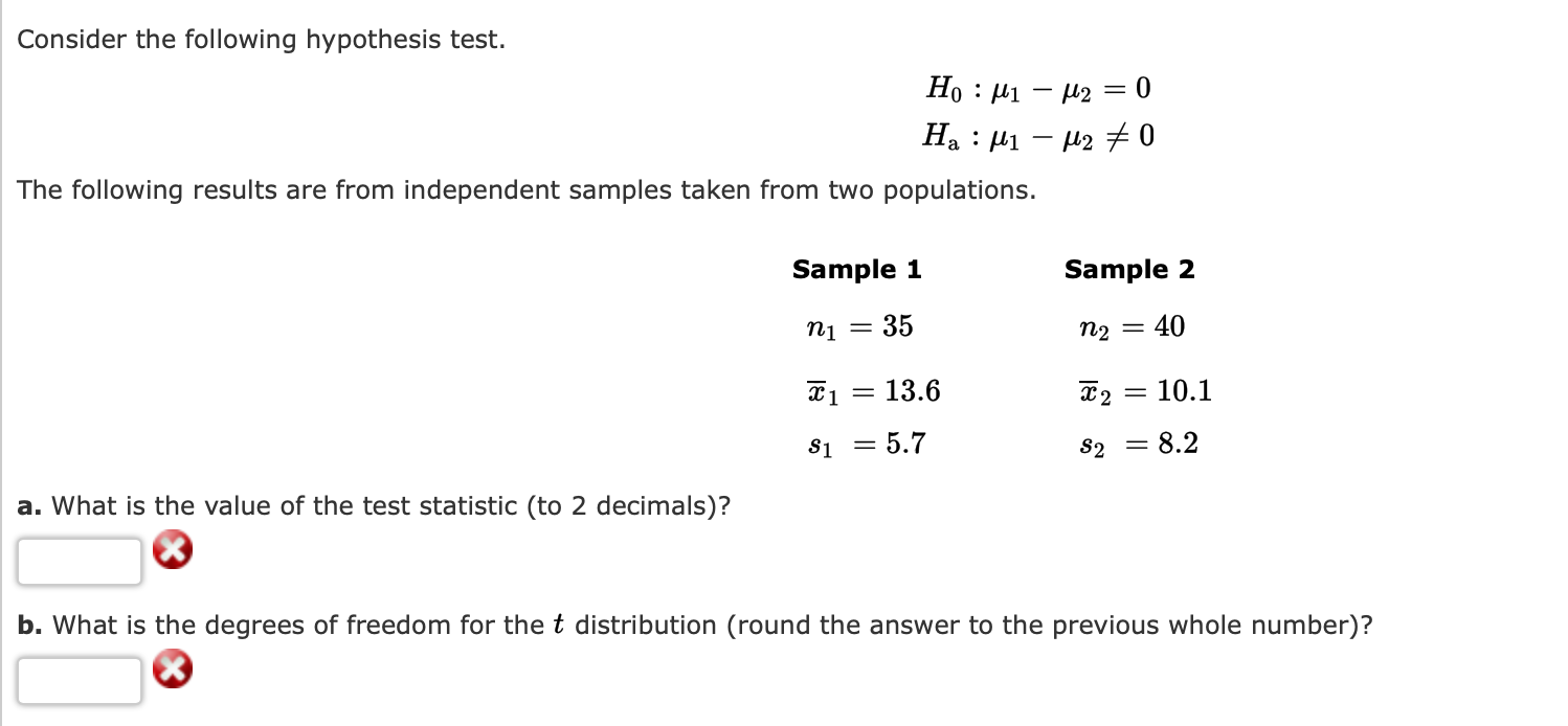Solved Consider the following hypothesis | Chegg.com