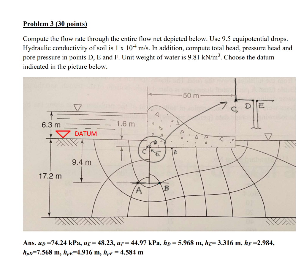 Solved Problem 3 (30 points) Compute the flow rate through | Chegg.com
