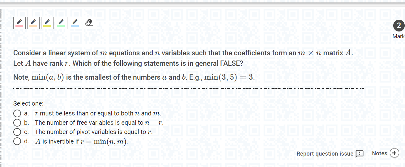Solved | IN Consider a linear system of m equations and n | Chegg.com