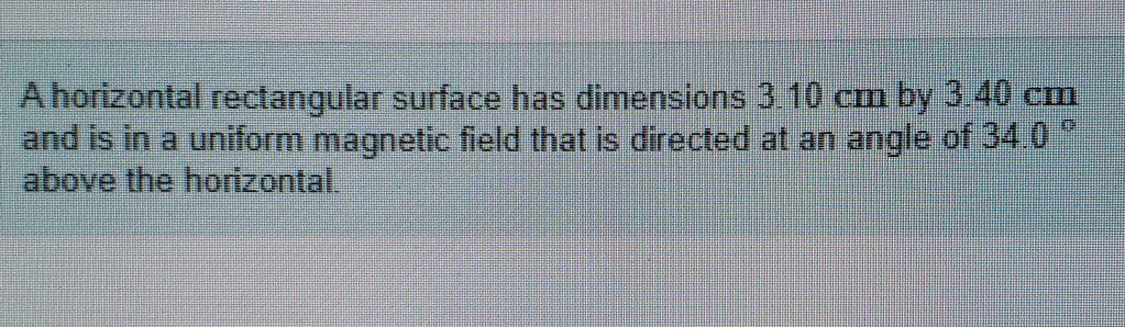Solved A horizontal rectangular surface has dimensions 3.10 | Chegg.com