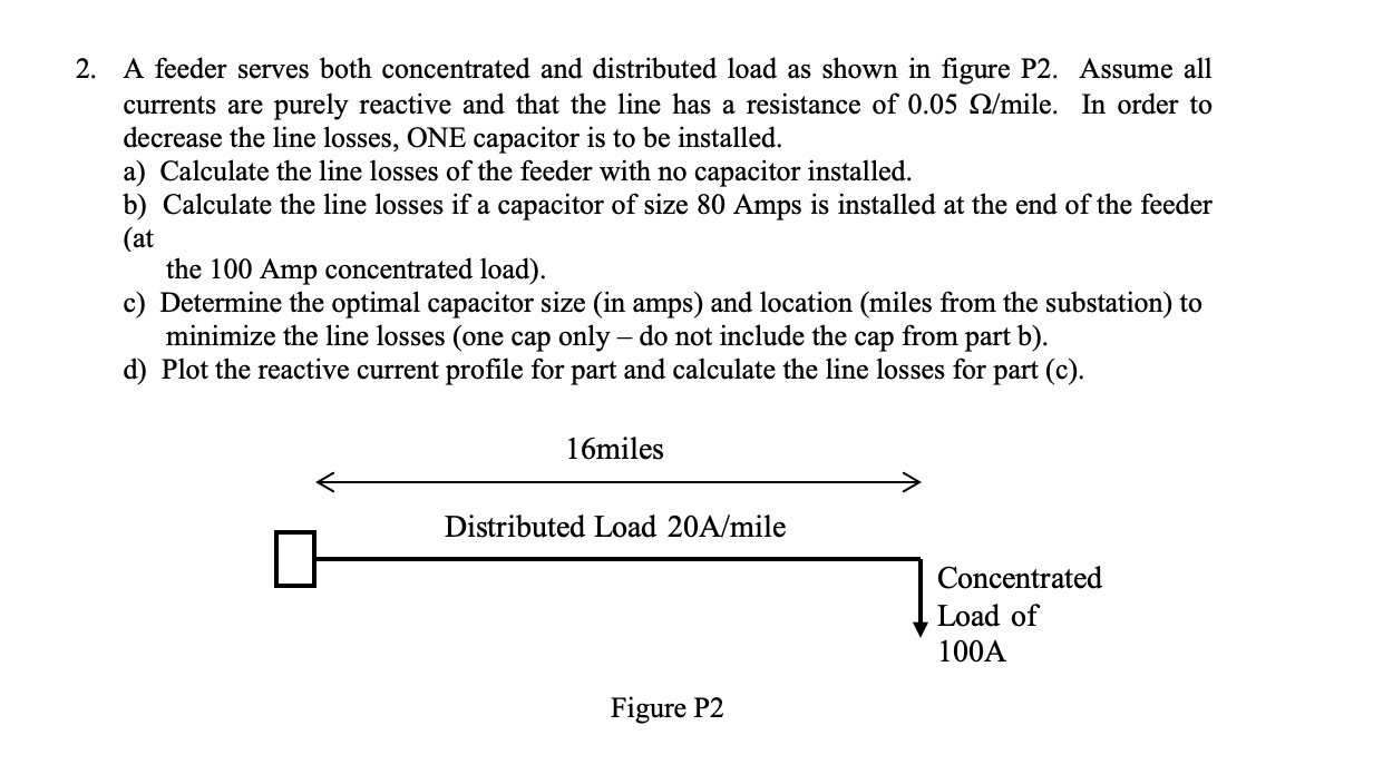 Solved 2. A feeder serves both concentrated and distributed | Chegg.com