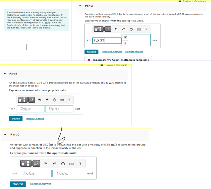 Solved x Incorrect: Try Aaain: 5 attempts remaining min | Chegg.com