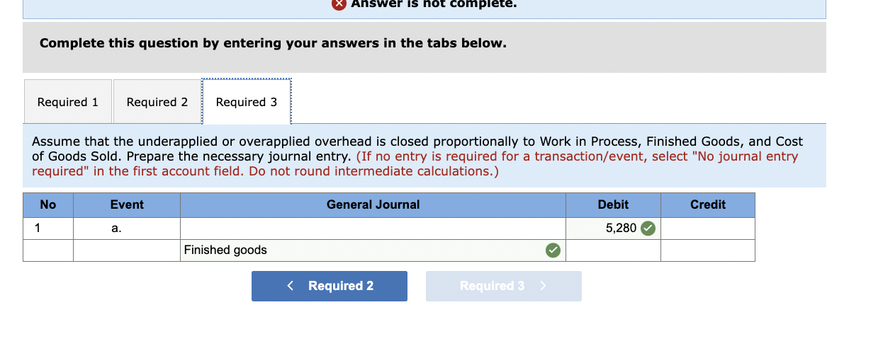 Solved Exercise 3-8 (Algo) Applying Overhead; Journal | Chegg.com