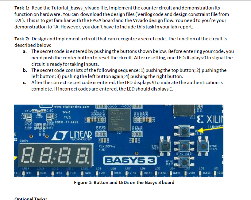 Solved Need the verilog code for the task 2. FSM state | Chegg.com