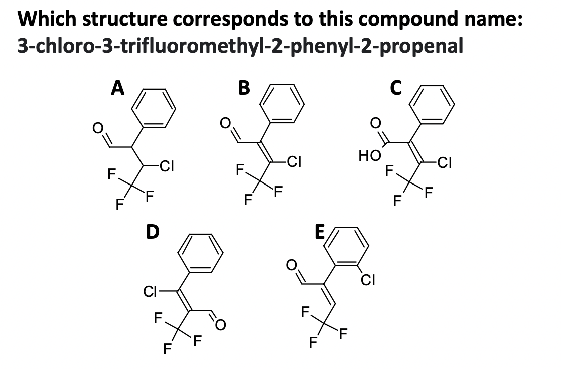 Solved Which structure corresponds to this compound name: | Chegg.com